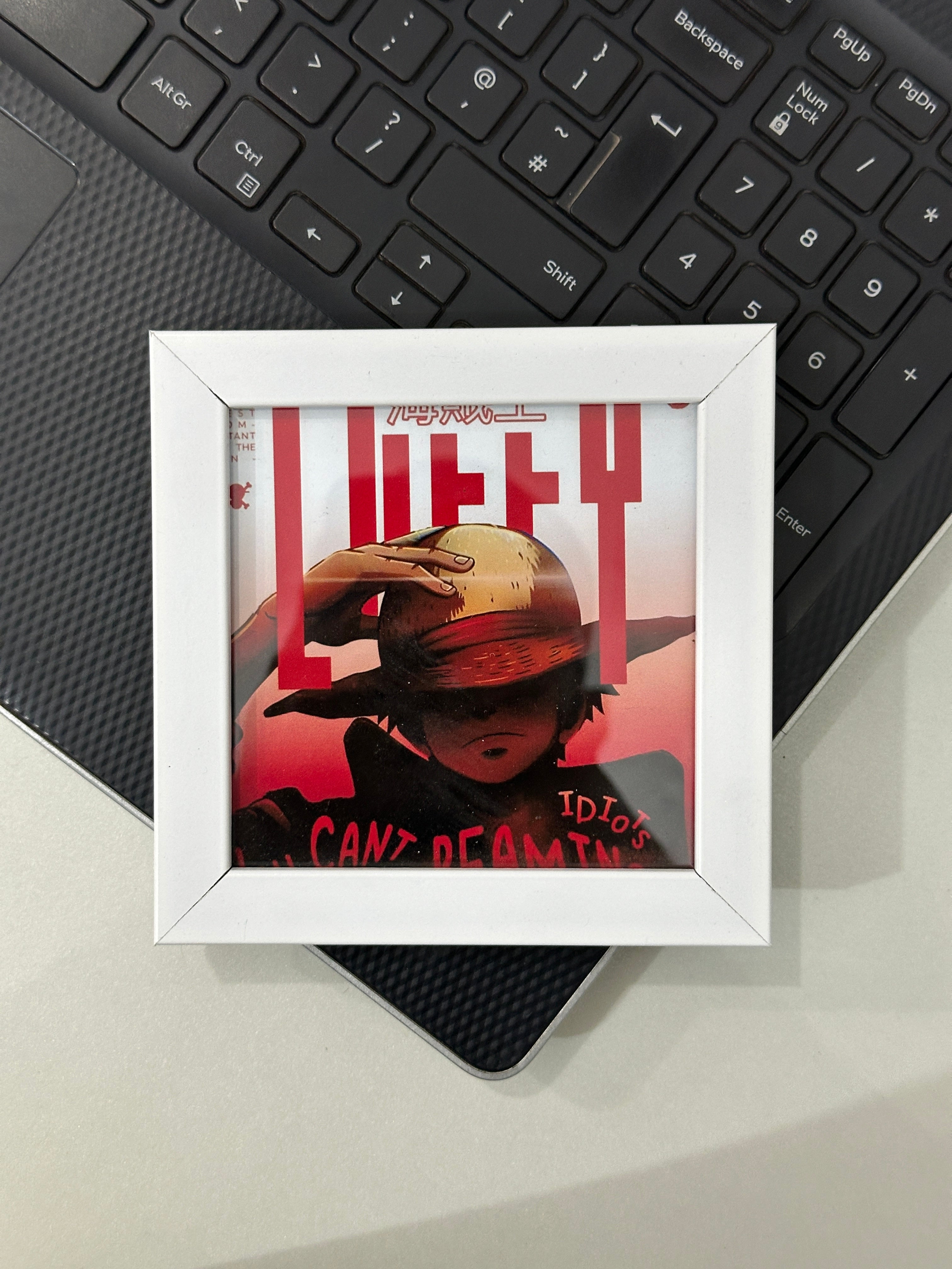 One Piece Pinterest-Style White Mini Frame (4 x 4 inch) | Anime Desk ...